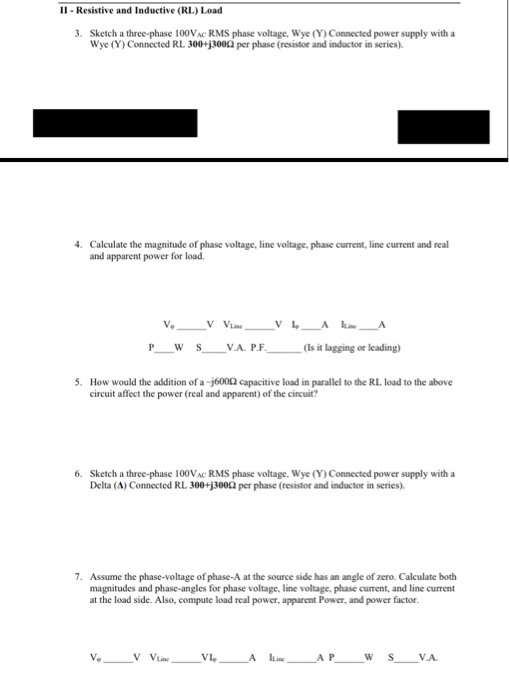 Solved I - Purely Inductive Load 1. Sketch a three-phase | Chegg.com