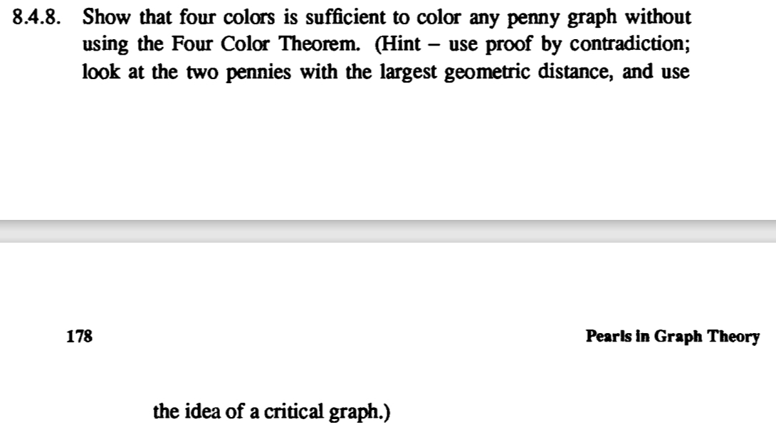 Solved 8.4.8. ﻿Show that four colors is sufficient to color | Chegg.com