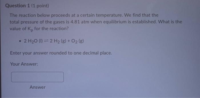 Solved The reaction below proceeds at a certain temperature. | Chegg.com