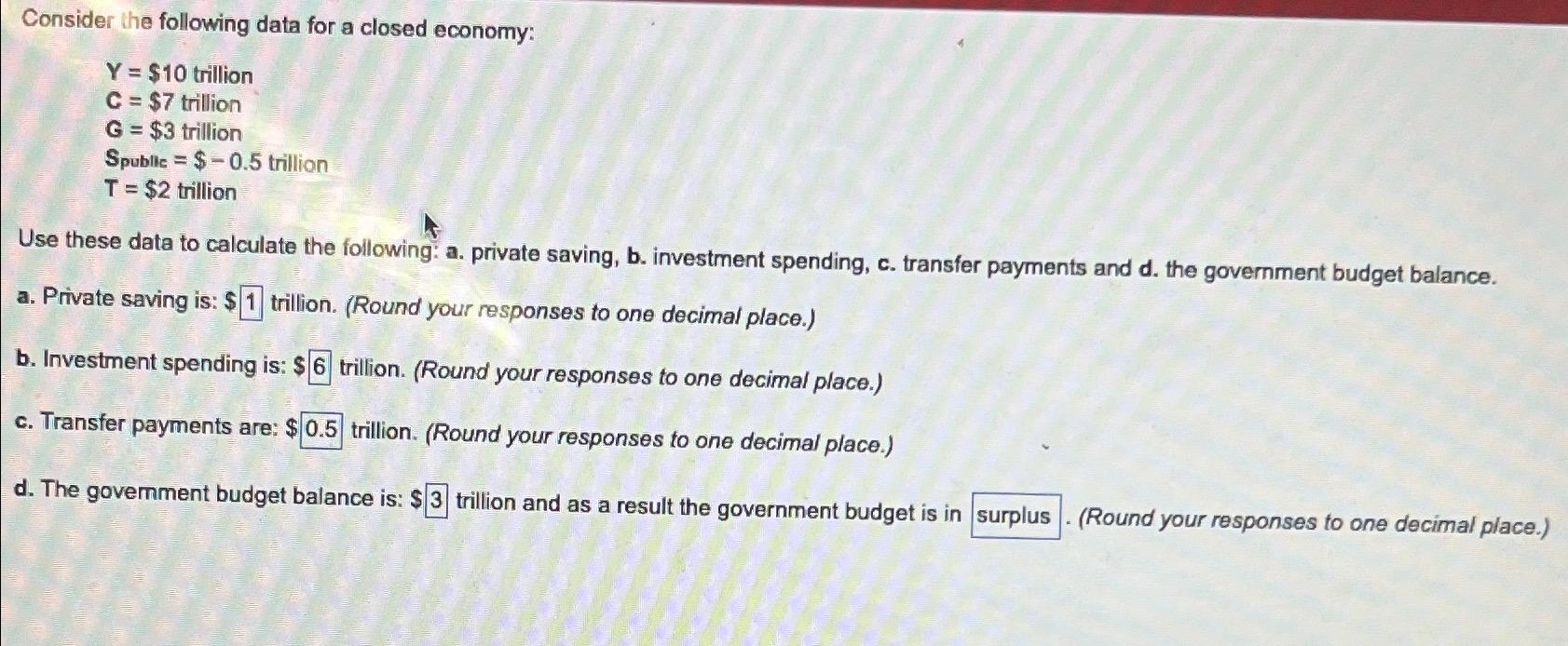 Solved Consider the following data for a closed | Chegg.com