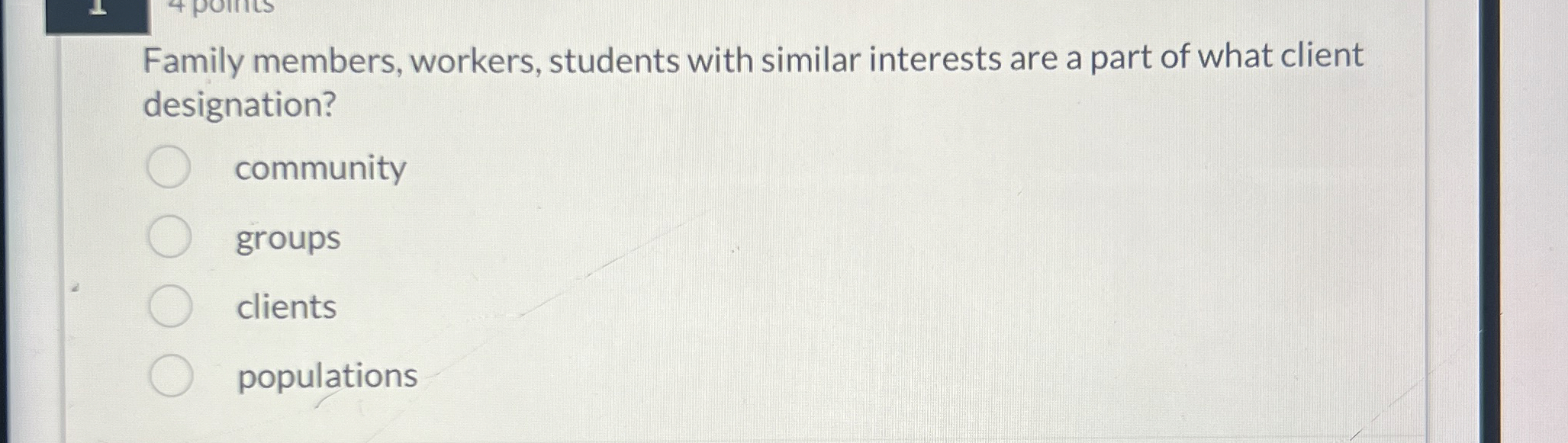 Solved Family members, workers, students with similar | Chegg.com