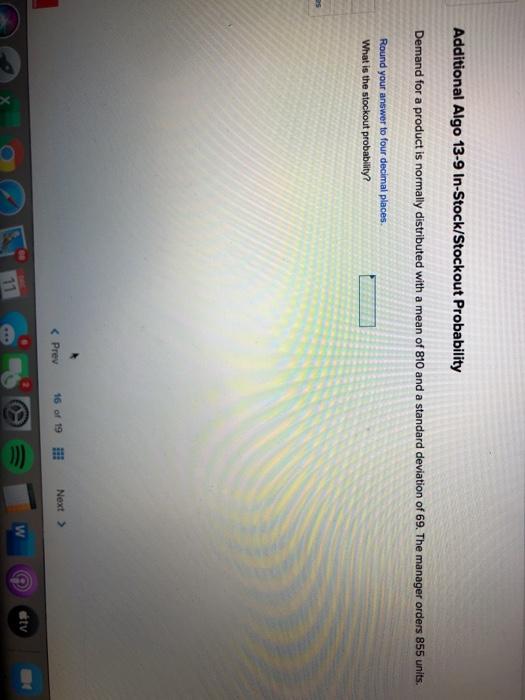 Solved Chapter 13 Saved Additional Algo 13-6 Expected | Chegg.com