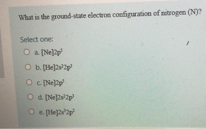 Solved What is the ground-state electron configuration of | Chegg.com