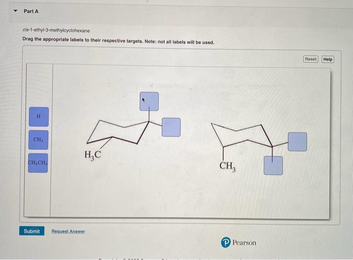 Solved cis-1-ethyl-3-methylcyclohexane Drag the appropriate | Chegg.com
