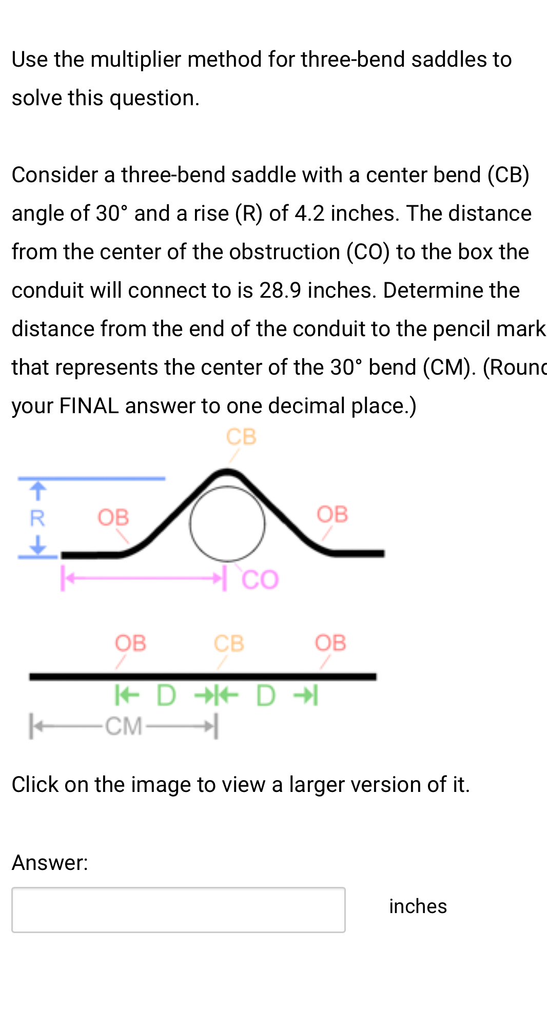 Solved Use the multiplier method for three-bend saddles to | Chegg.com