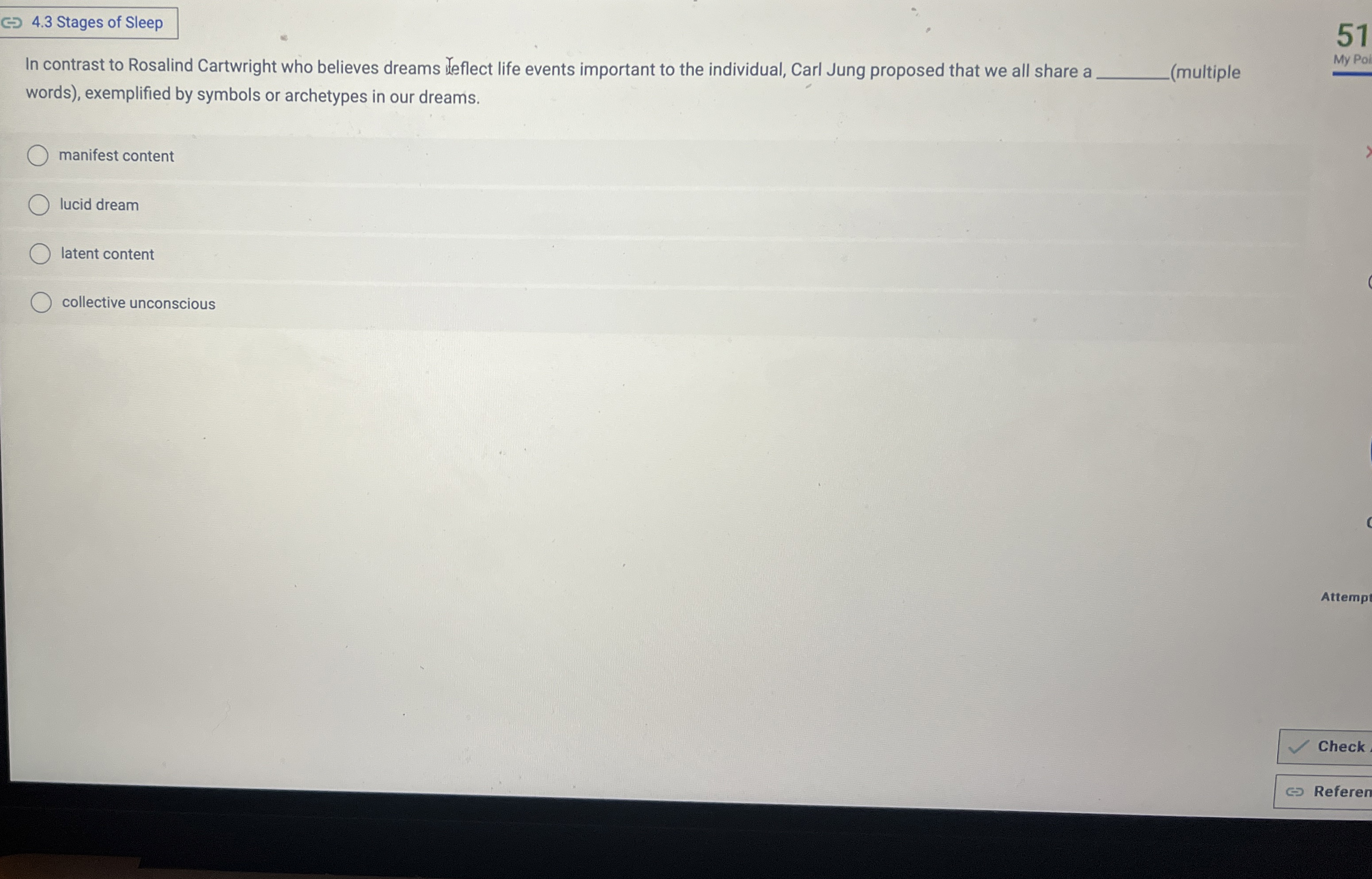 Solved 4.3 ﻿Stages of SleepIn contrast to Rosalind | Chegg.com