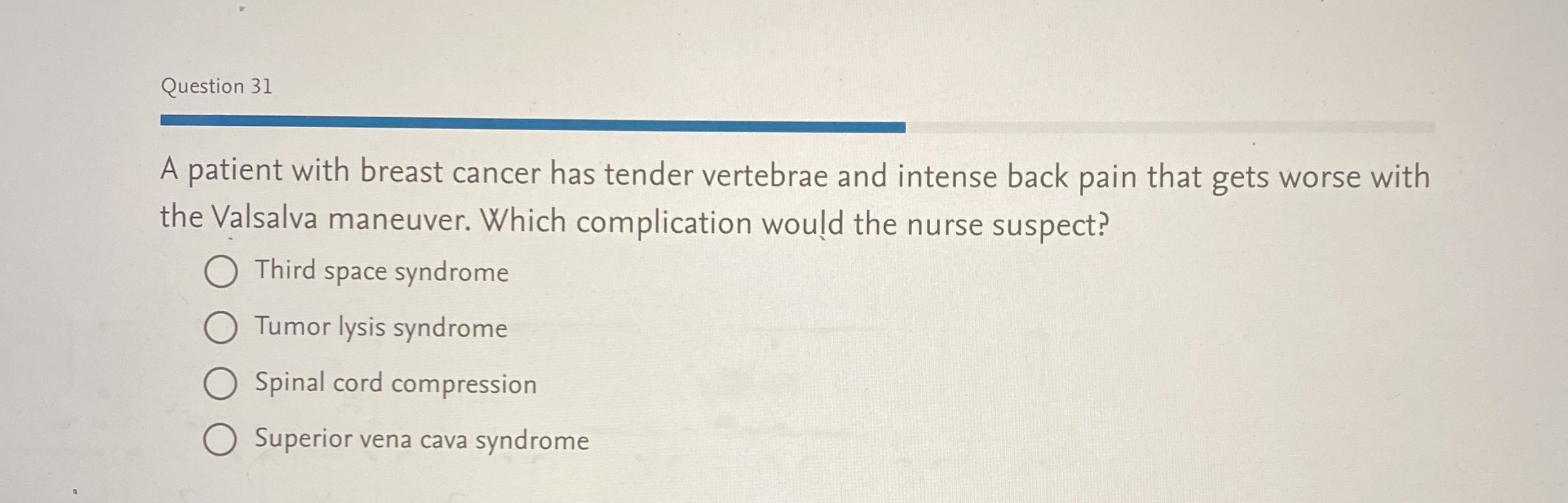Solved A patient with breast cancer has tender vertebrae and | Chegg.com