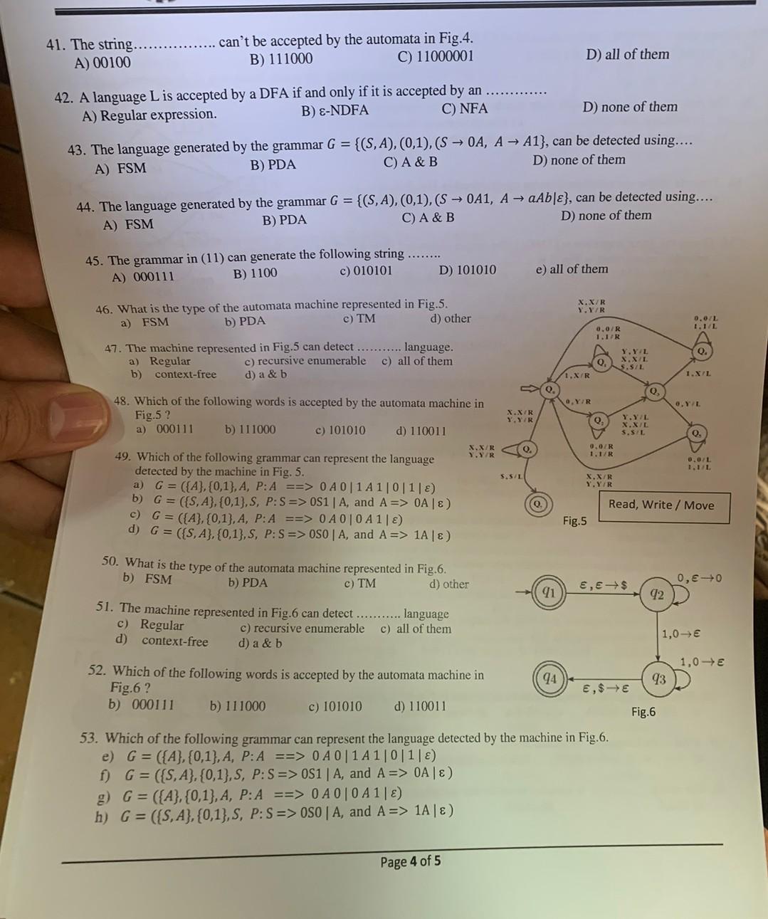 41. The string. can't be accepted by the automata in | Chegg.com
