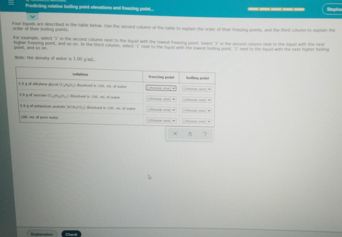 Solved Predicting relative boiling point elevations and | Chegg.com