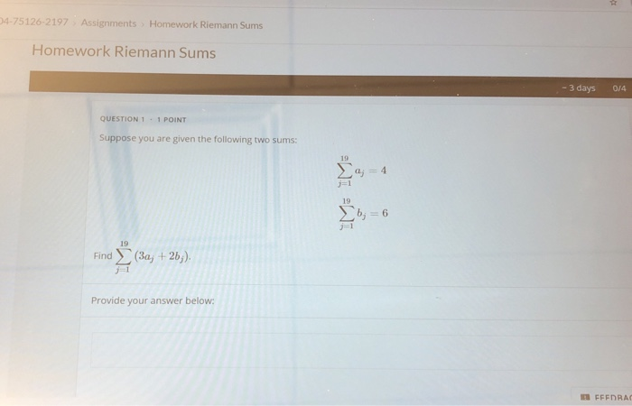 Solved 14-75126-2197 Assignments Homework Riemann Sums | Chegg.com
