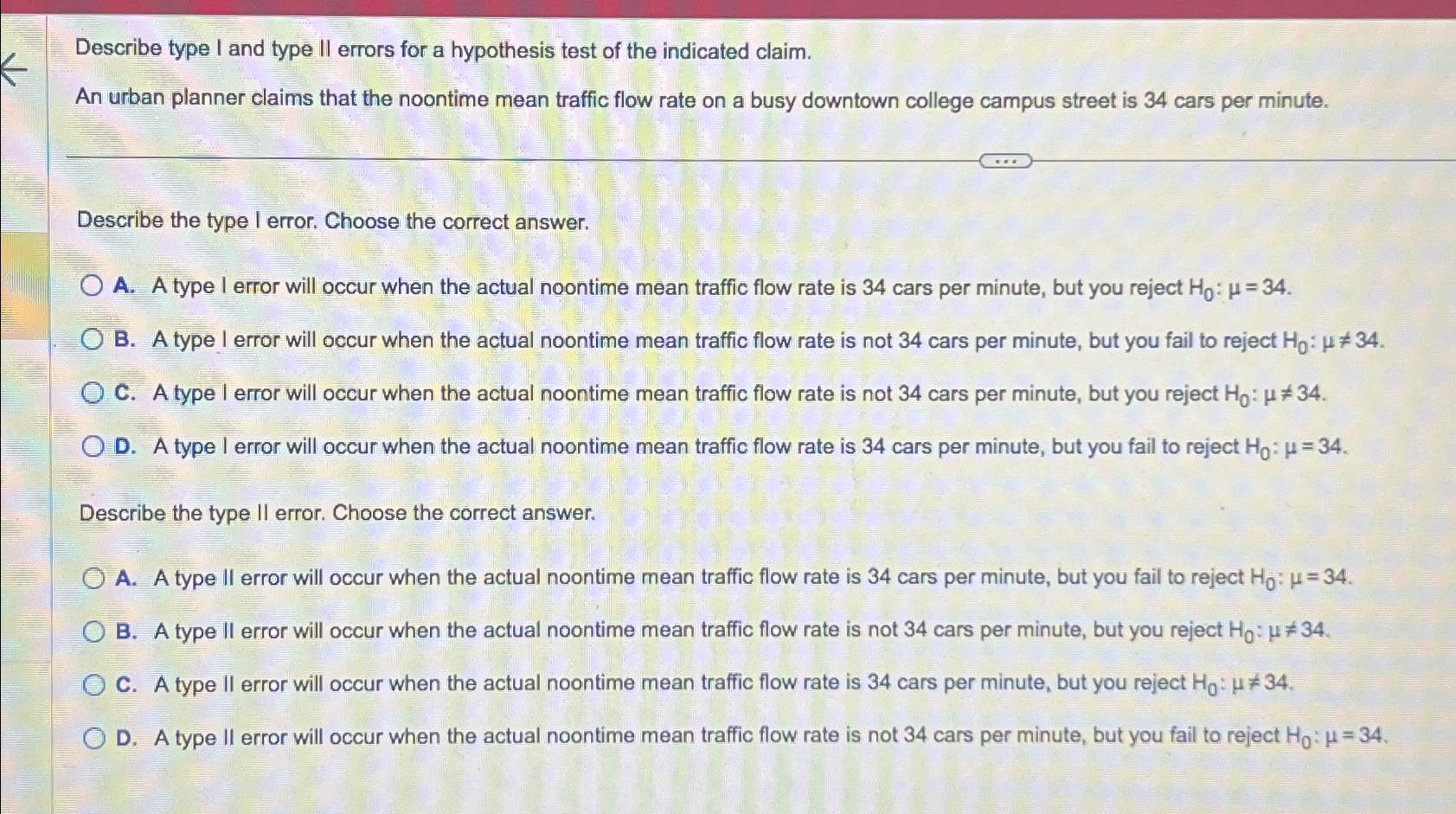 Solved Describe type I and type II errors for a hypothesis | Chegg.com