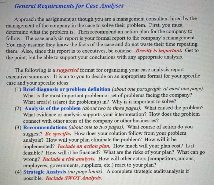 Case AnalysisIn this assignment, analyze and prepare | Chegg.com