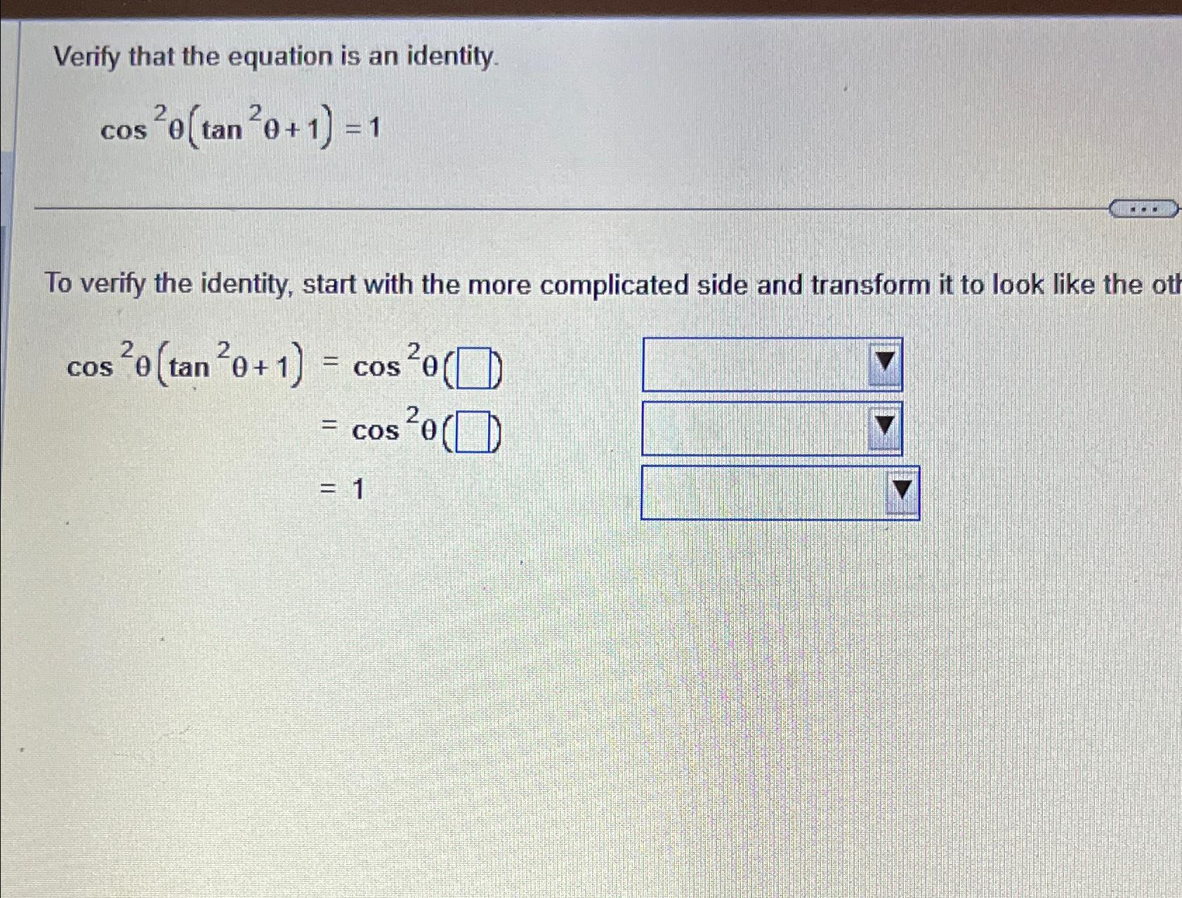Solved Verify that the equation is an | Chegg.com