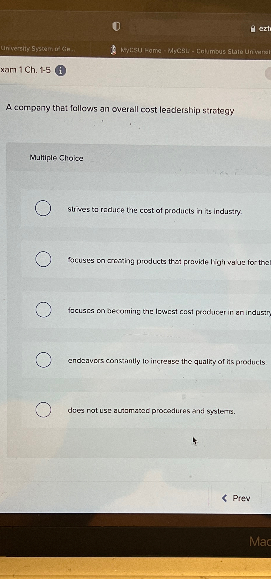 Solved University System of Ge...MyCSU Home - ﻿MyCSU - | Chegg.com