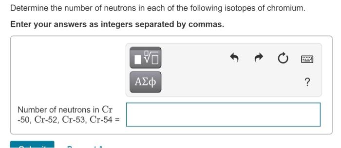 Solved There are four different isotopes of chromium. Cr-50 | Chegg.com