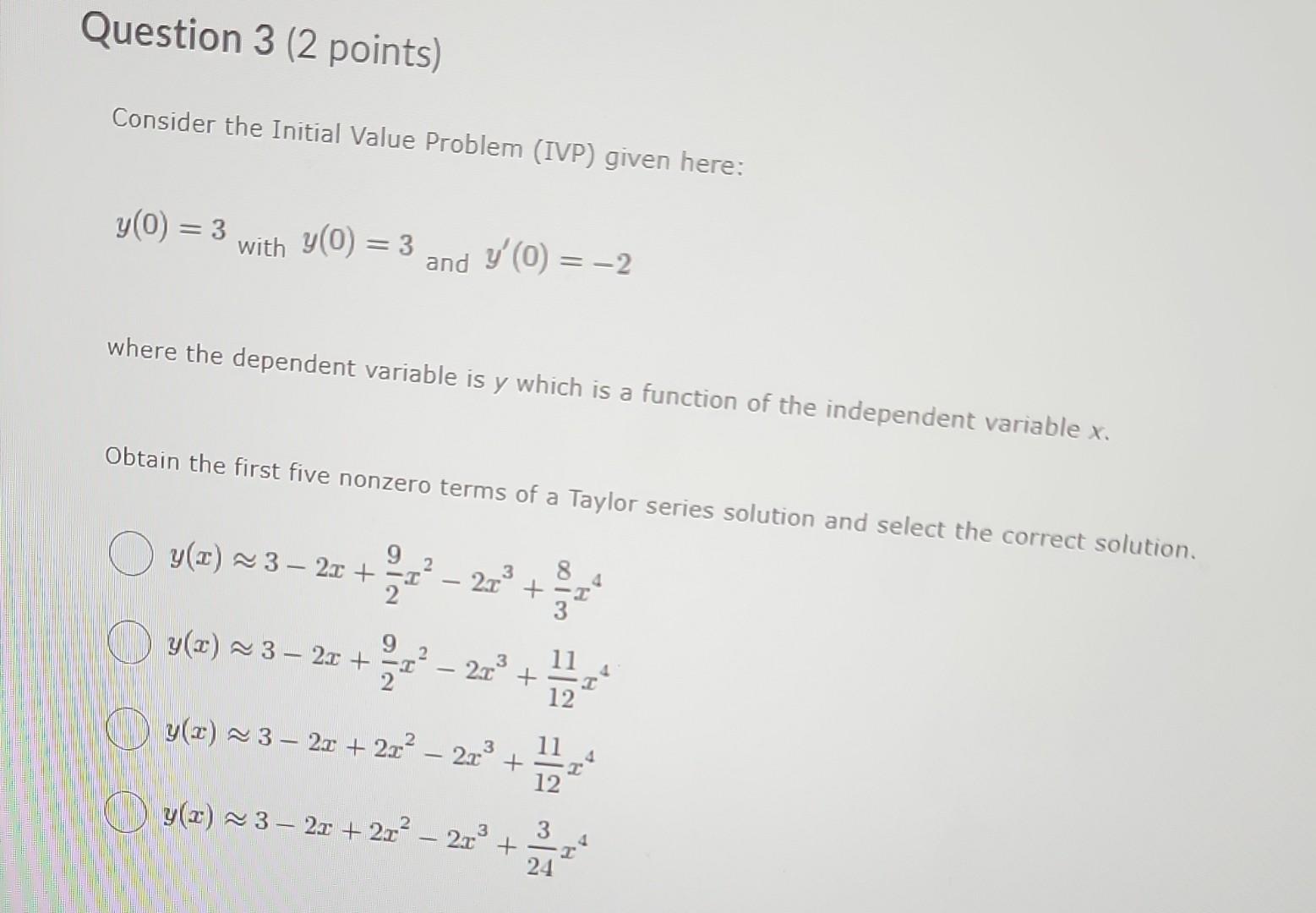 Solved Consider The Initial Value Problem Ivp Given Here 4241