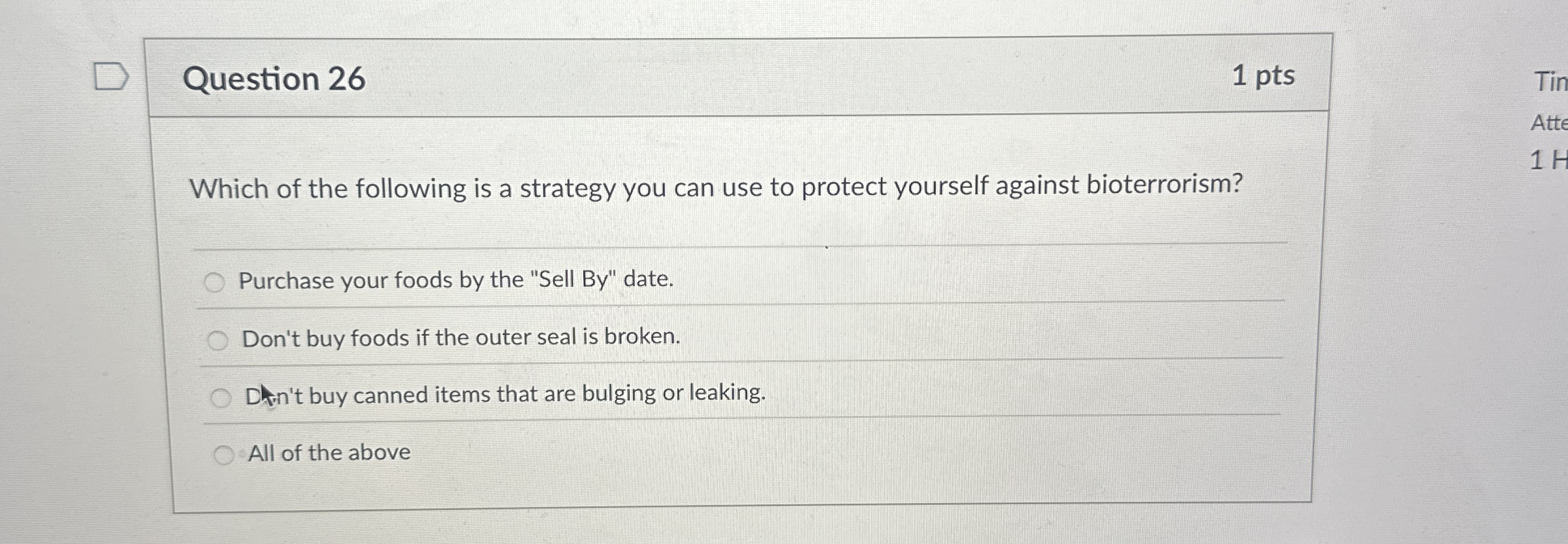 Solved Question 261 ﻿ptsWhich of the following is a strategy | Chegg.com