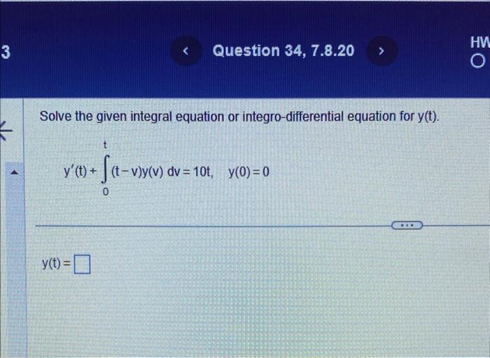 Solved Solve the given integral equation or | Chegg.com