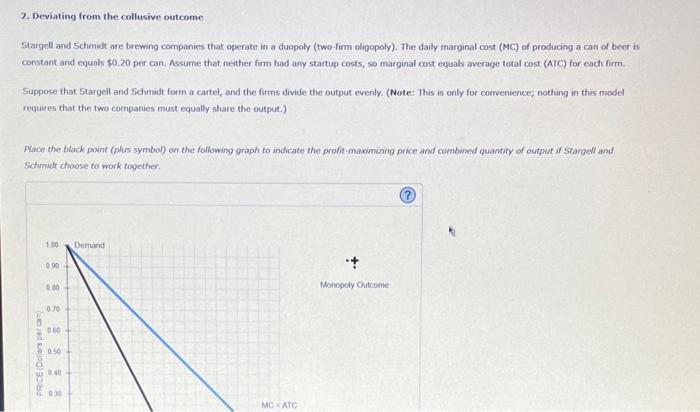 Solved 2. Deviating from the collusive outcome Stargell and | Chegg.com