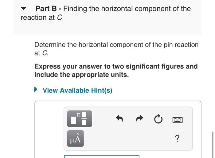 Solved Part B - Finding the horizontal component of the | Chegg.com