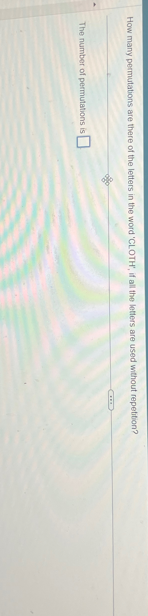 Solved How Many Permutations Are There Of The Letters In The