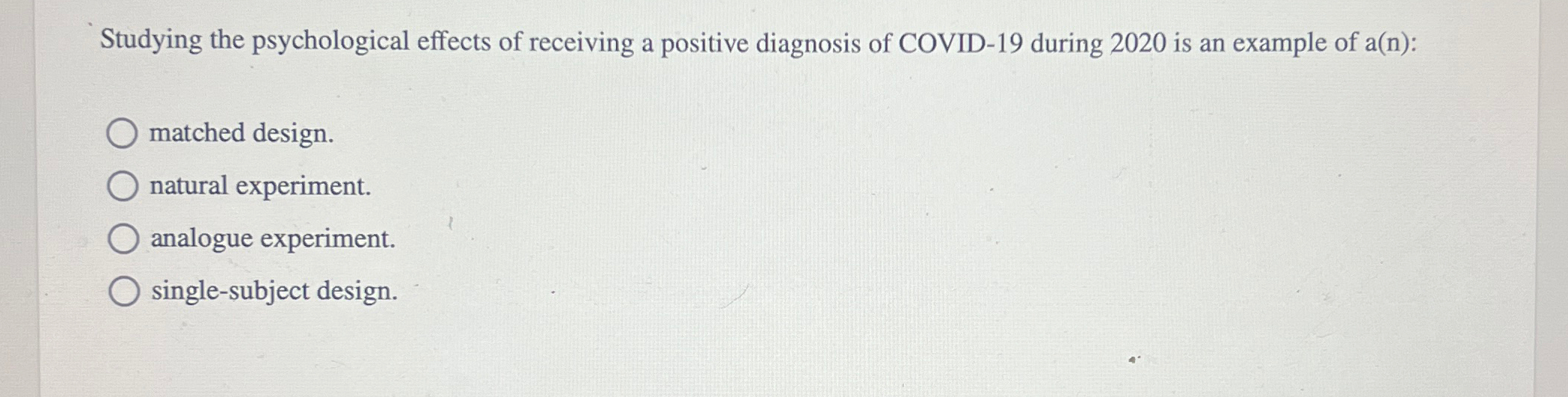 Solved Studying the psychological effects of receiving a | Chegg.com