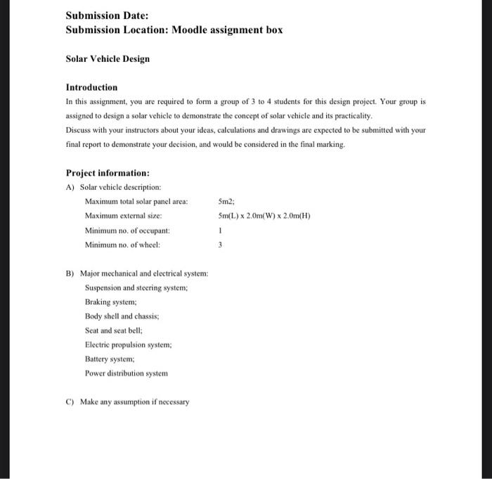 Solved Submission Date: Submission Location: Moodle | Chegg.com