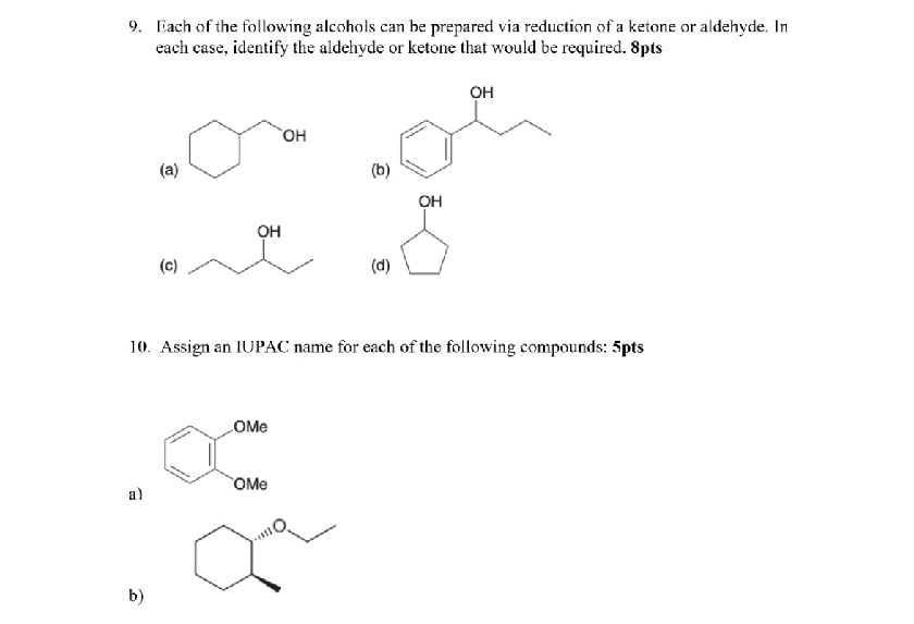 Solved Each of the following alcohols can be prepared via | Chegg.com