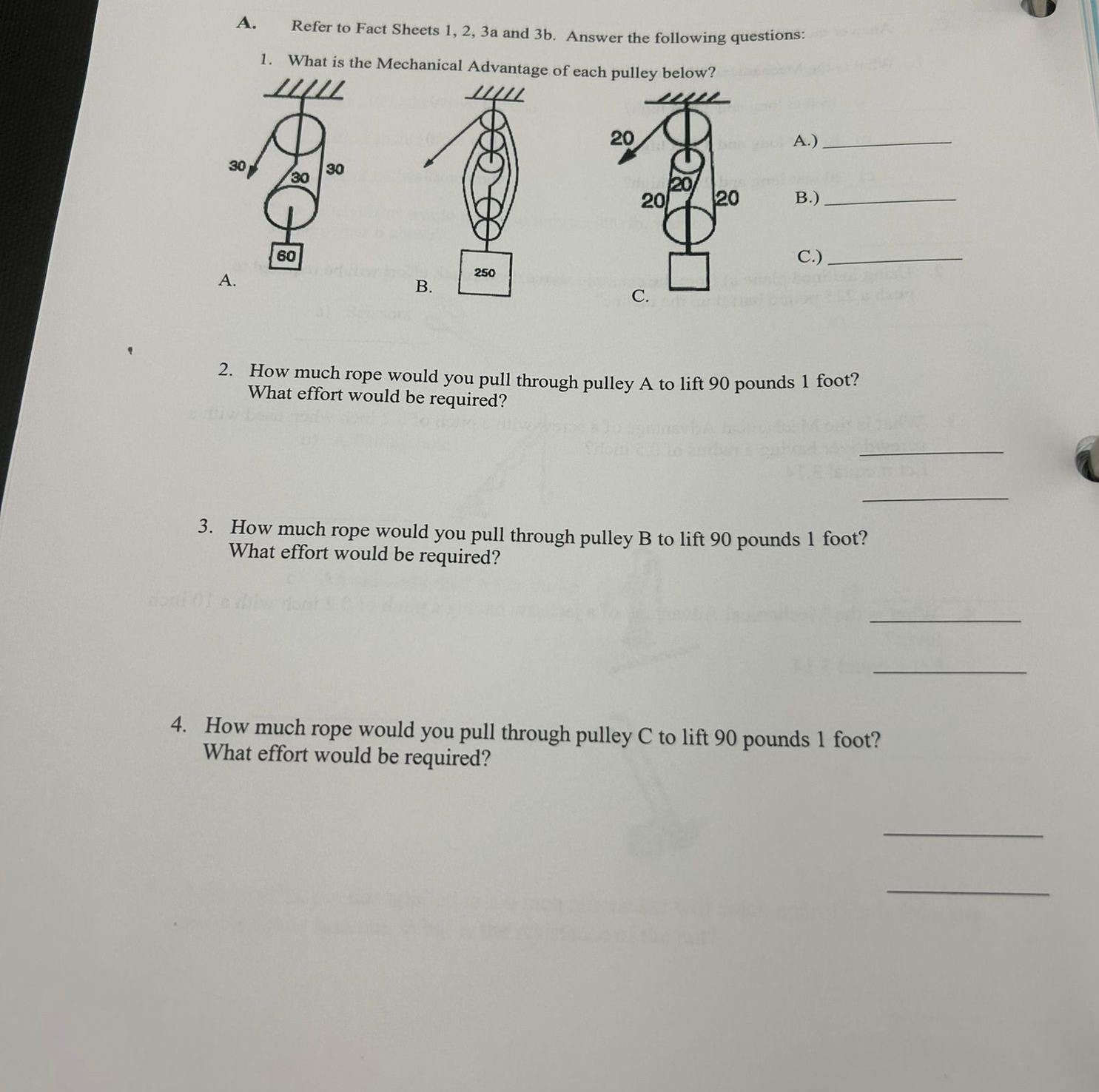 Solved A. ﻿Refer to Fact Sheets 1, 2, 3a and 3b. ﻿Answer the | Chegg.com