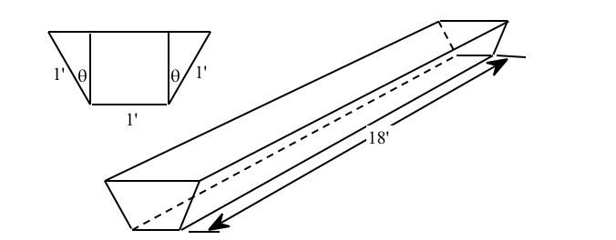 Solved The trough in the figure is to be made to the | Chegg.com