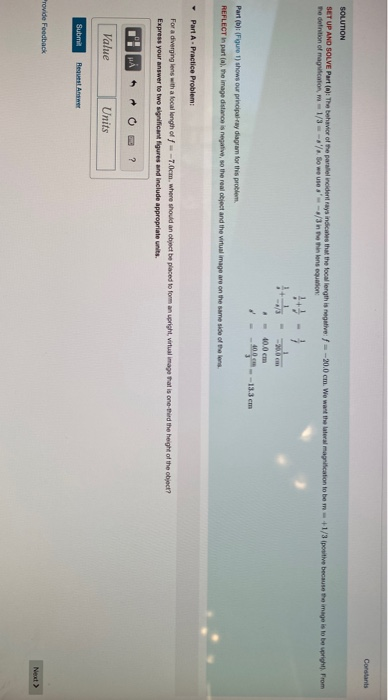 Solved Practice Problem 24.10 Now let's apply the thin-lens | Chegg.com