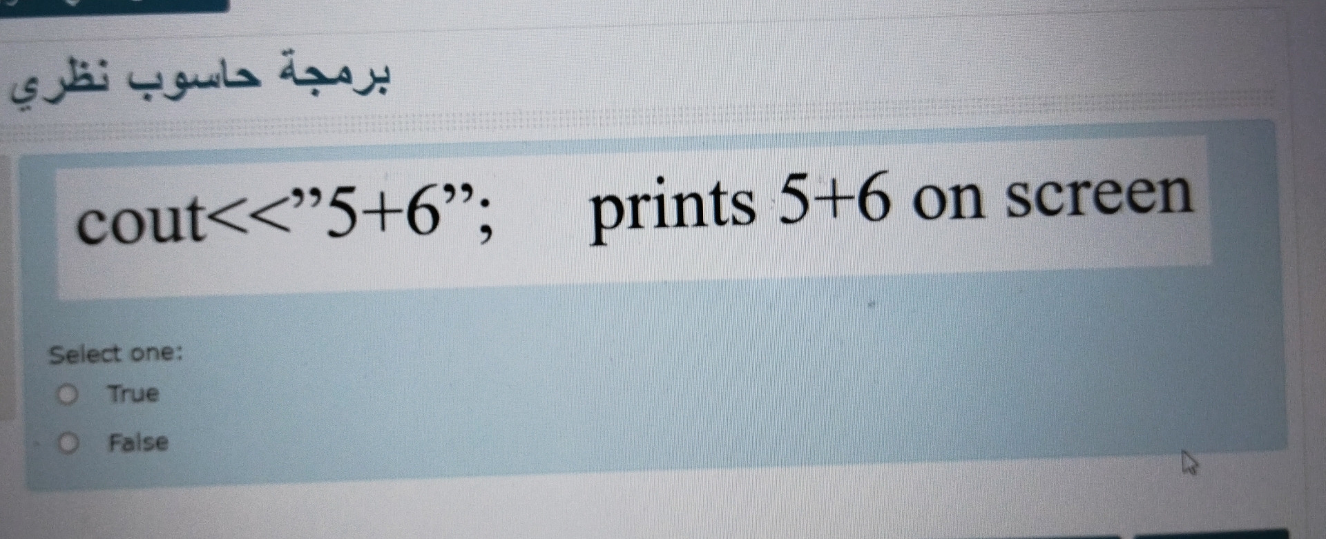 Solved برمجة حاسوب نظريcout