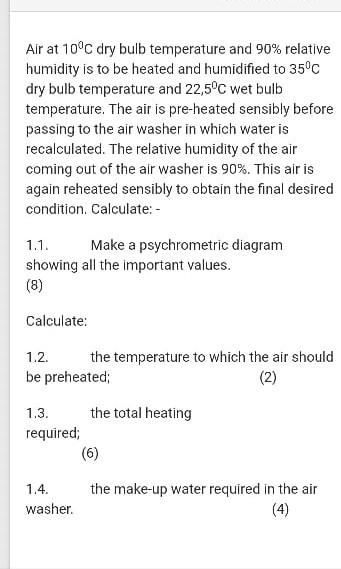 Solved Air at 10°C dry bulb temperature and 90% relative | Chegg.com