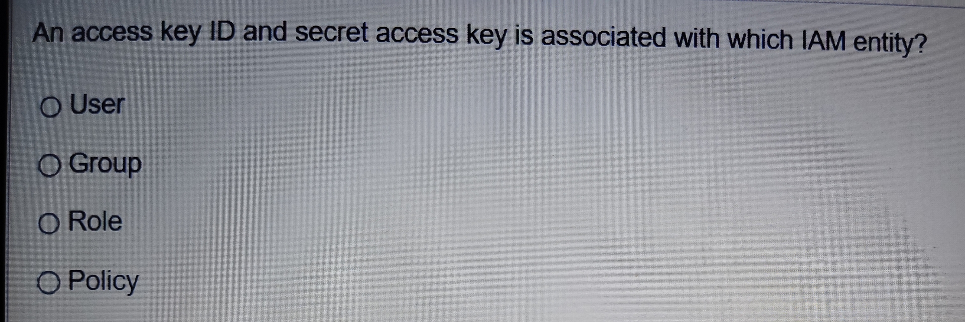 Solved An access key ID and secret access key is associated | Chegg.com