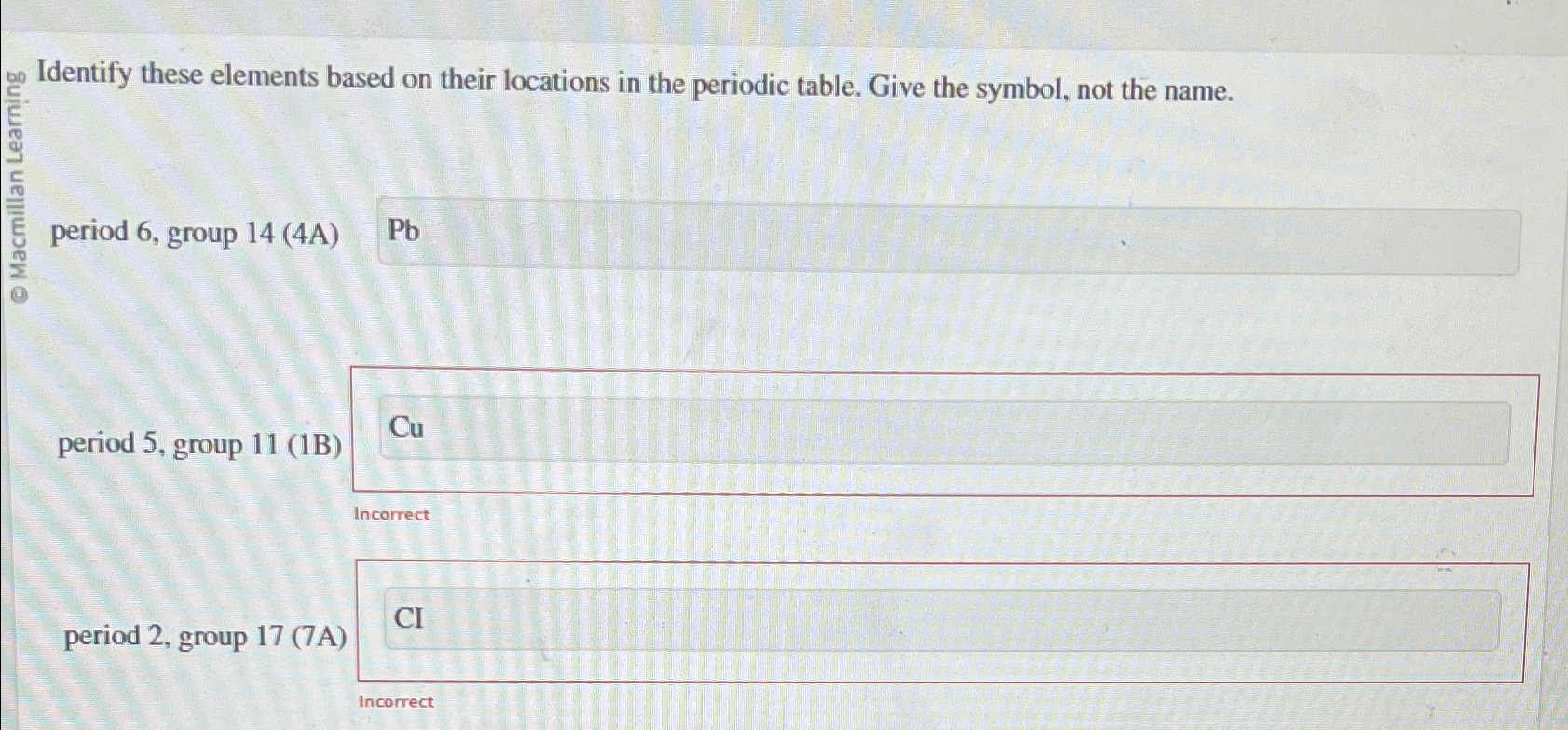 Solved Identify these elements based on their locations in | Chegg.com