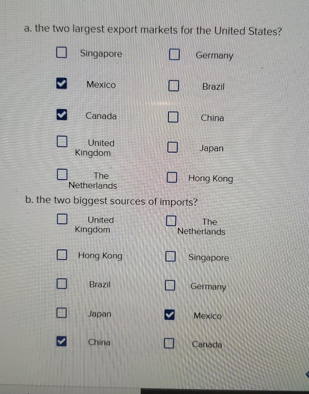 Solved The table below shows the bilateral trade balances in | Chegg.com