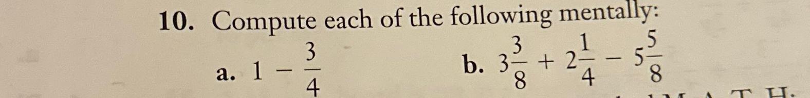 Solved Compute each of the following | Chegg.com