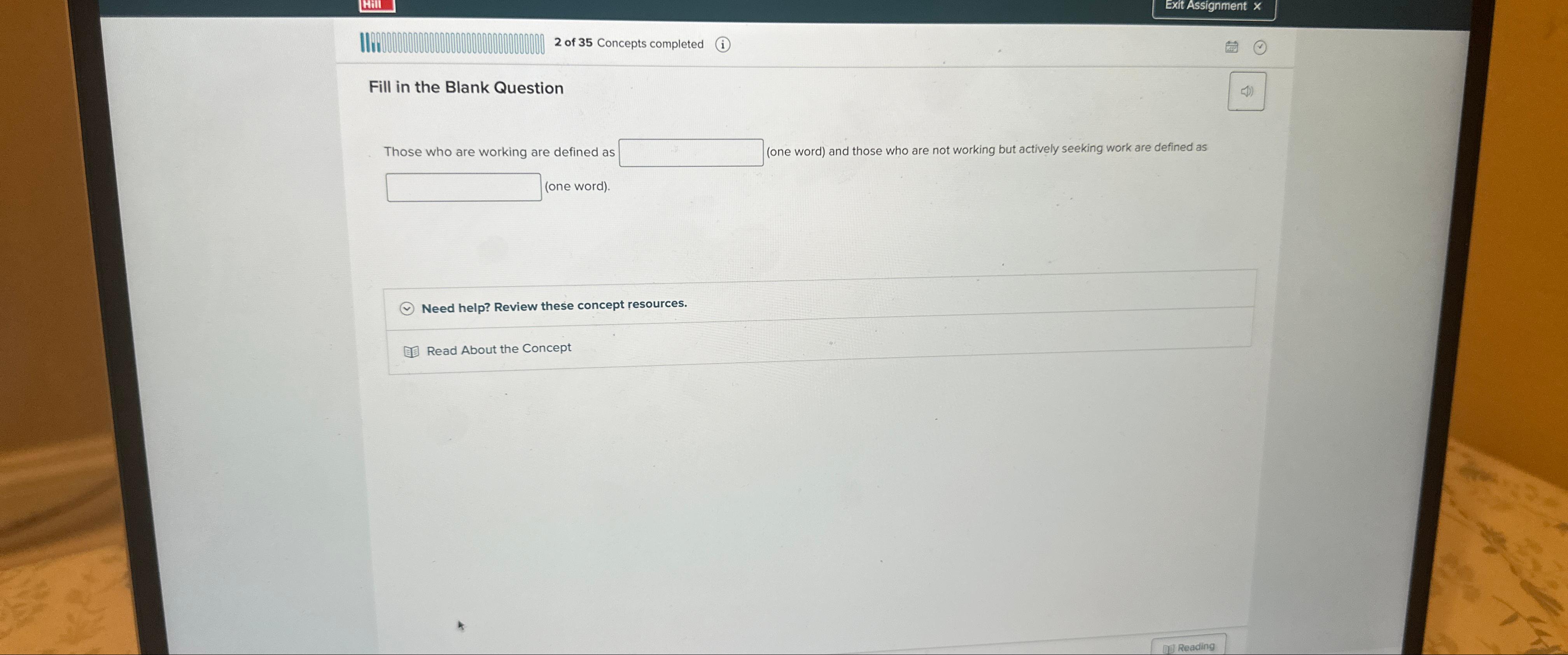 Solved Exit Assignment xIIN2 ﻿of 35 ﻿Concepts | Chegg.com