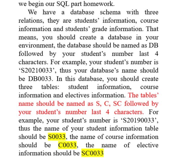 Solved we begin our SQL part homework. We have a database | Chegg.com