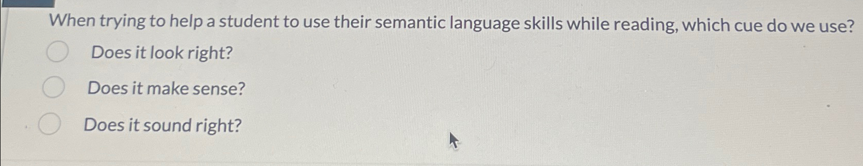 Solved When trying to help a student to use their semantic | Chegg.com