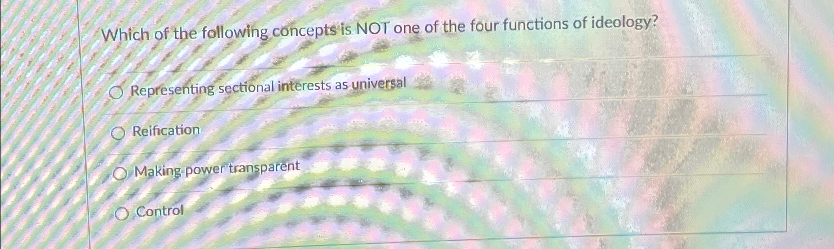 Solved Which of the following concepts is NOT one of the | Chegg.com