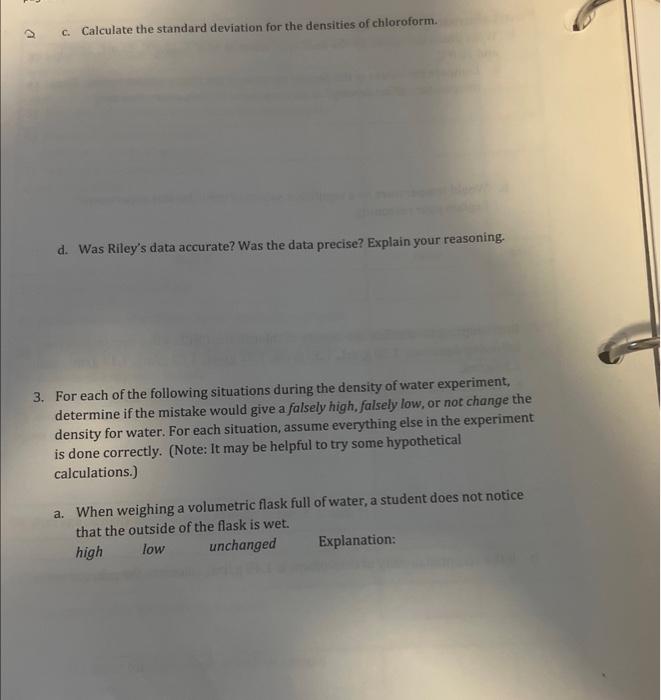 Solved Post-Laboratory Questlons 1. Write down the values | Chegg.com