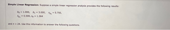 Solved Simple Linear Regression: Suppose a simple linear | Chegg.com