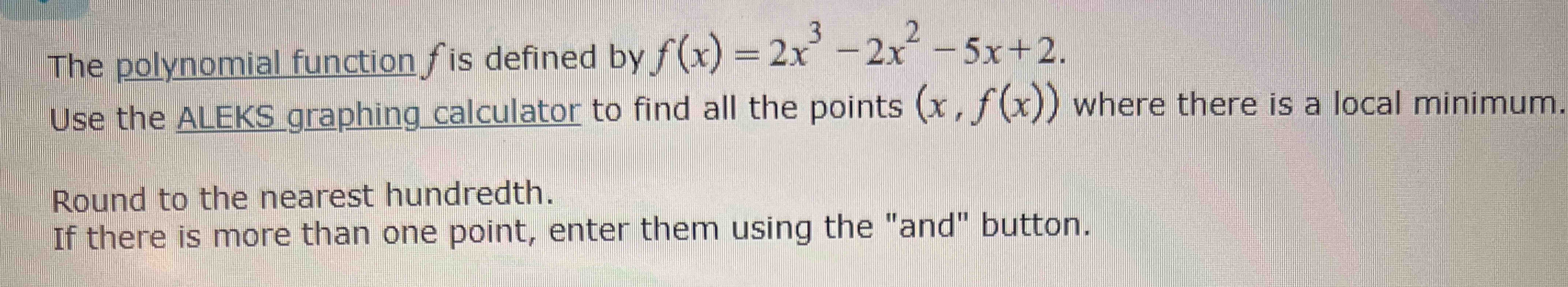 Solved The polynomial function f ﻿is defined by | Chegg.com