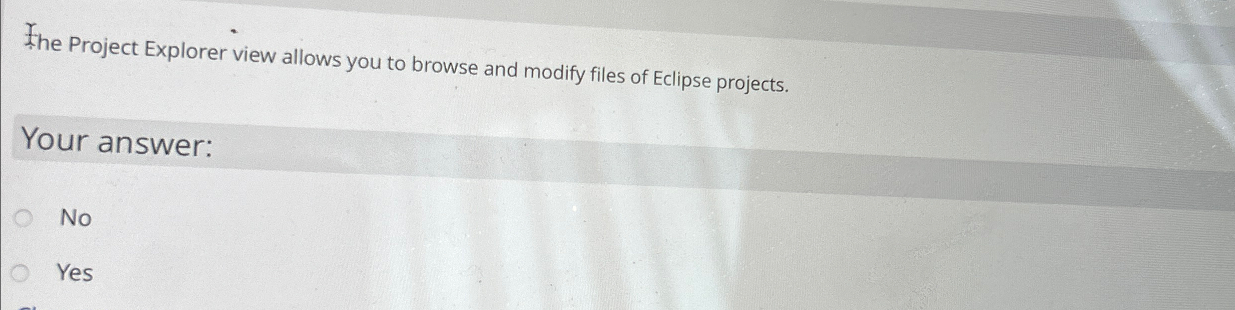 Solved The Project Explorer view allows you to browse and | Chegg.com