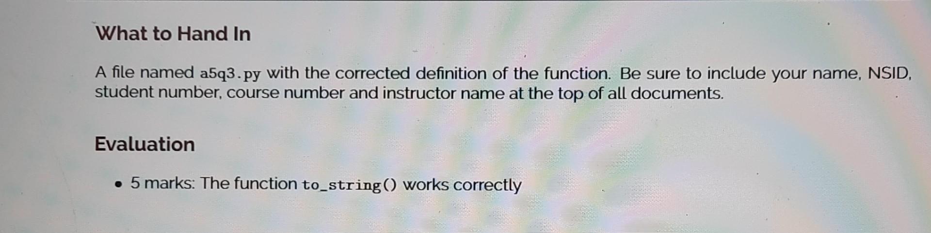 Solved Purpose: To practice debugging a function that works | Chegg.com