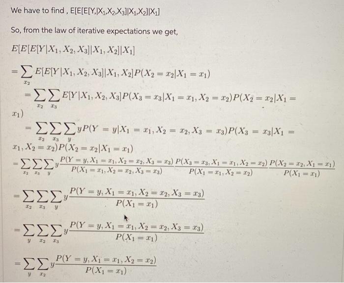 Solved So, from the law of iterative expectations we get, | Chegg.com