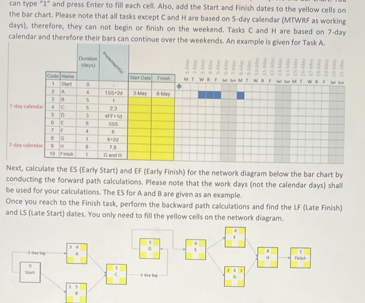 Solved can type " 1 " ﻿and press Enter to fill each cell. | Chegg.com