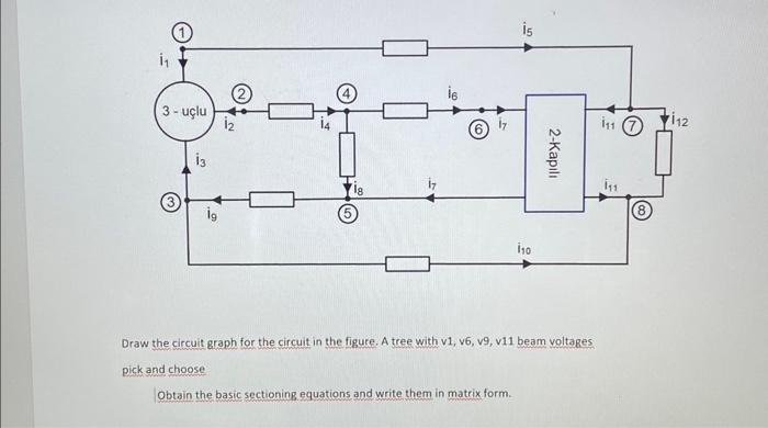 Solved Draw the circuit graph for the circuit in the figure. | Chegg.com