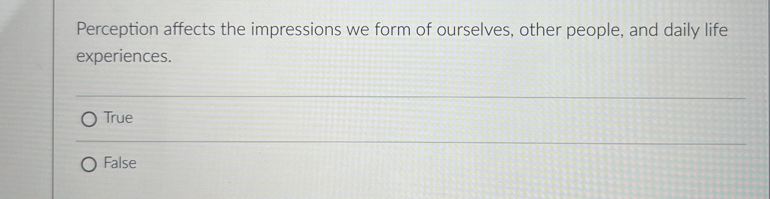 Solved Perception affects the impressions we form of | Chegg.com